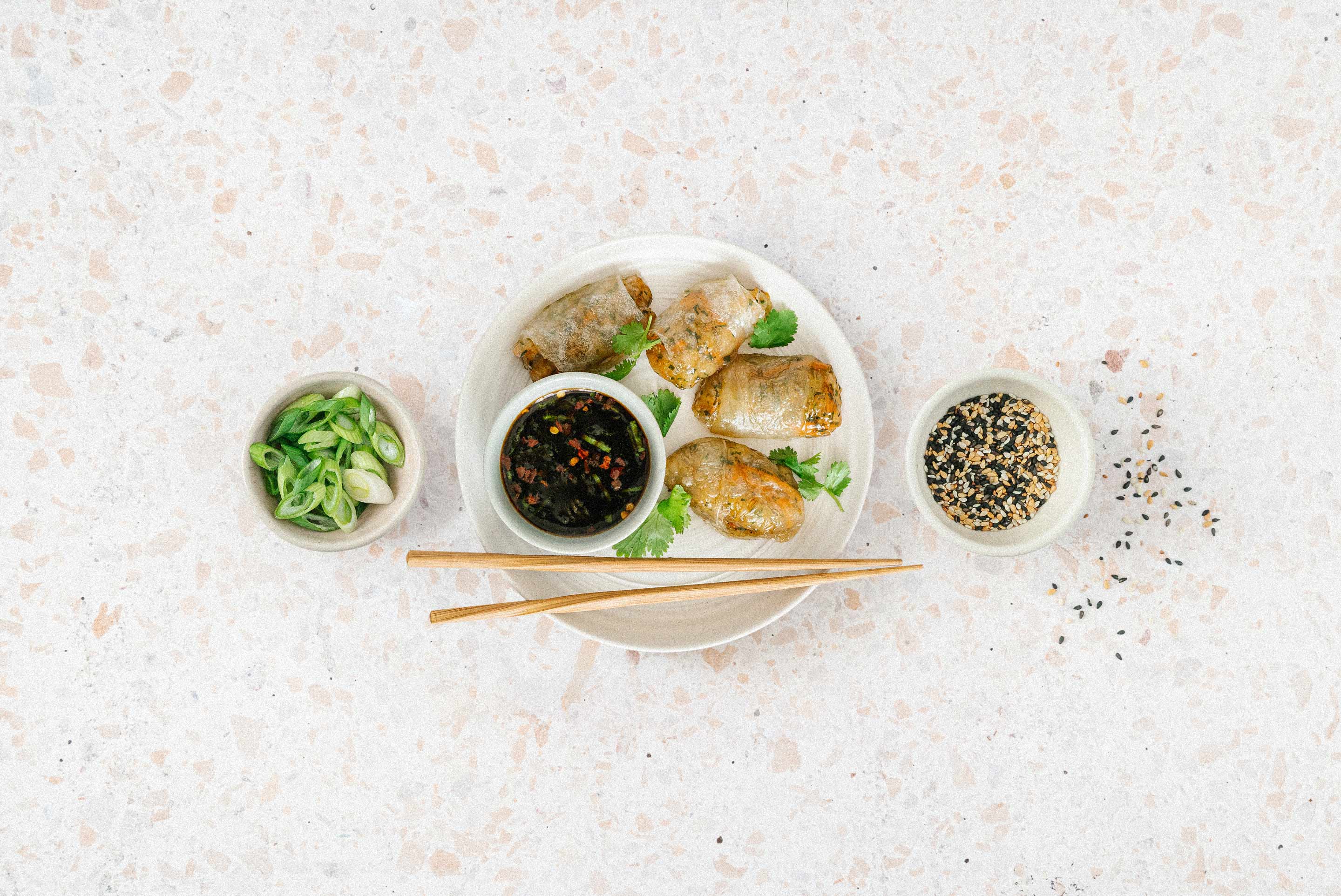 Dumplings croustillants de feuilles de riz aux crevette | TOUGO